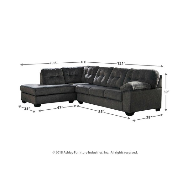 Signature Design by Ashley Accrington 2 Piece Sectional with Chaise Granite Bed Bath Beyond 26565810