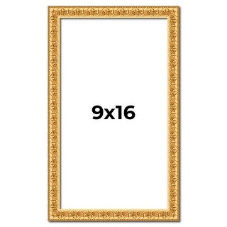 9x16 Frame Gold Real Wood Picture Frame Width 1 inches | Interior - Bed ...