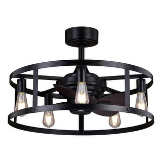 Vaxcel Lighting F0105 Akron 25" 3 Blade LED Indoor Ceiling Fan with ...