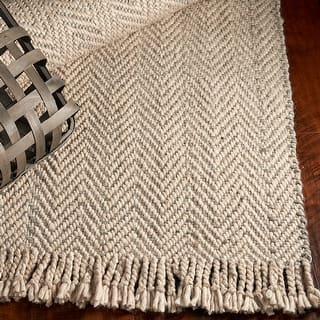 Domani Oahu Casual Oatmeal Hand-woven Wool Area Rug - Bed Bath & Beyond ...