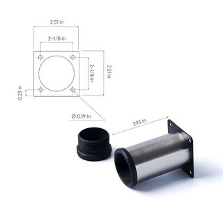 Stainless Brushed Steel Kitchen Adjustable Leg - 3.15'' SET OF 4 - Bed ...