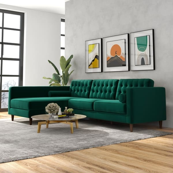 green corner settee