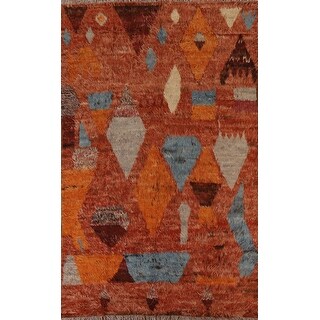 Geometric Tribal Moroccan Berber Area Rug Hand-knotted Wool Carpet - 6 ...