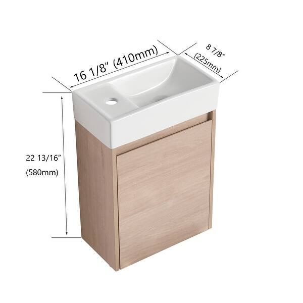 BNK 19 Inch Single Sink Bathroom Vanity with Soft Close Door - Bed Bath & Beyond - 35978054