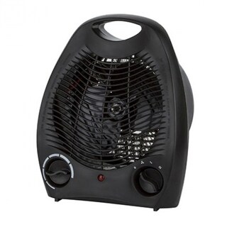 Konwin FH-1603A Compact Fan Heater with 3-Settings, Black, 120V, 1500W ...