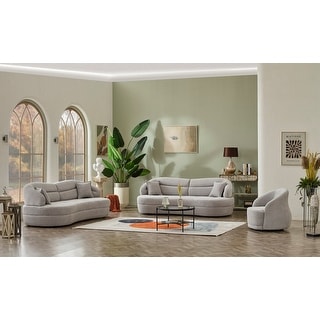 Gianna 3 Pieces Convertible Living Room Sets 2 Sofa 1 Chair - Bed Bath ...