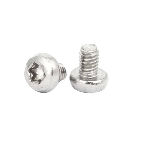 M4x6mm 304 Stainless Steel Button Head Torx Screws Bolts T20 Drive 40pcs - Silver Tone - Bed ...