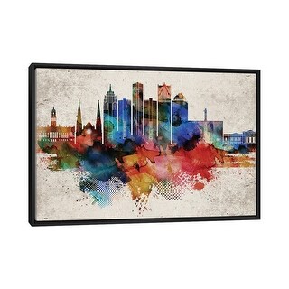 iCanvas "Detroit Abstract" by WallDecorAddict Framed Canvas Print - Bed ...