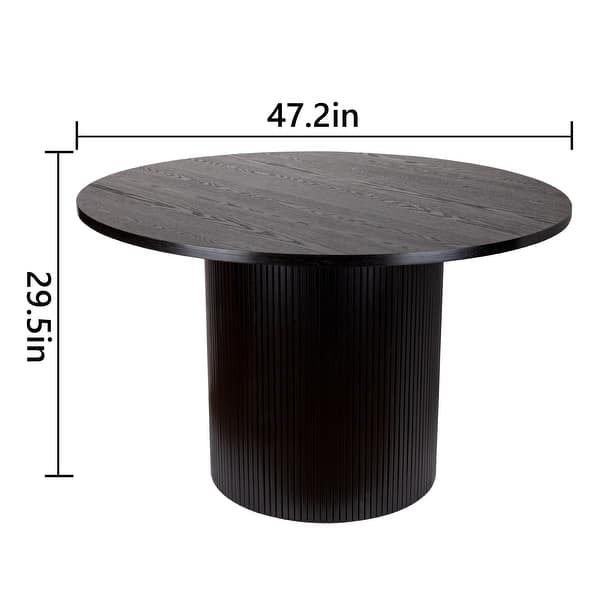 Round Fluted Pedestal Dining Table - Bed Bath & Beyond - 37308911