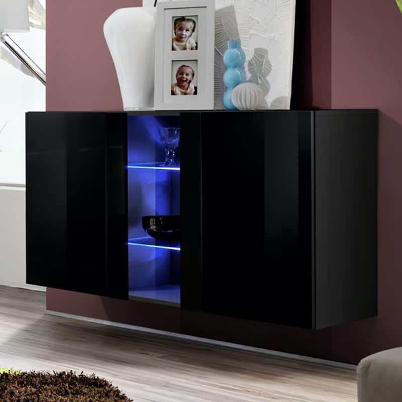 Meble Furniture Wall Mounted Floating Sideboard Matte 47" Modern ...