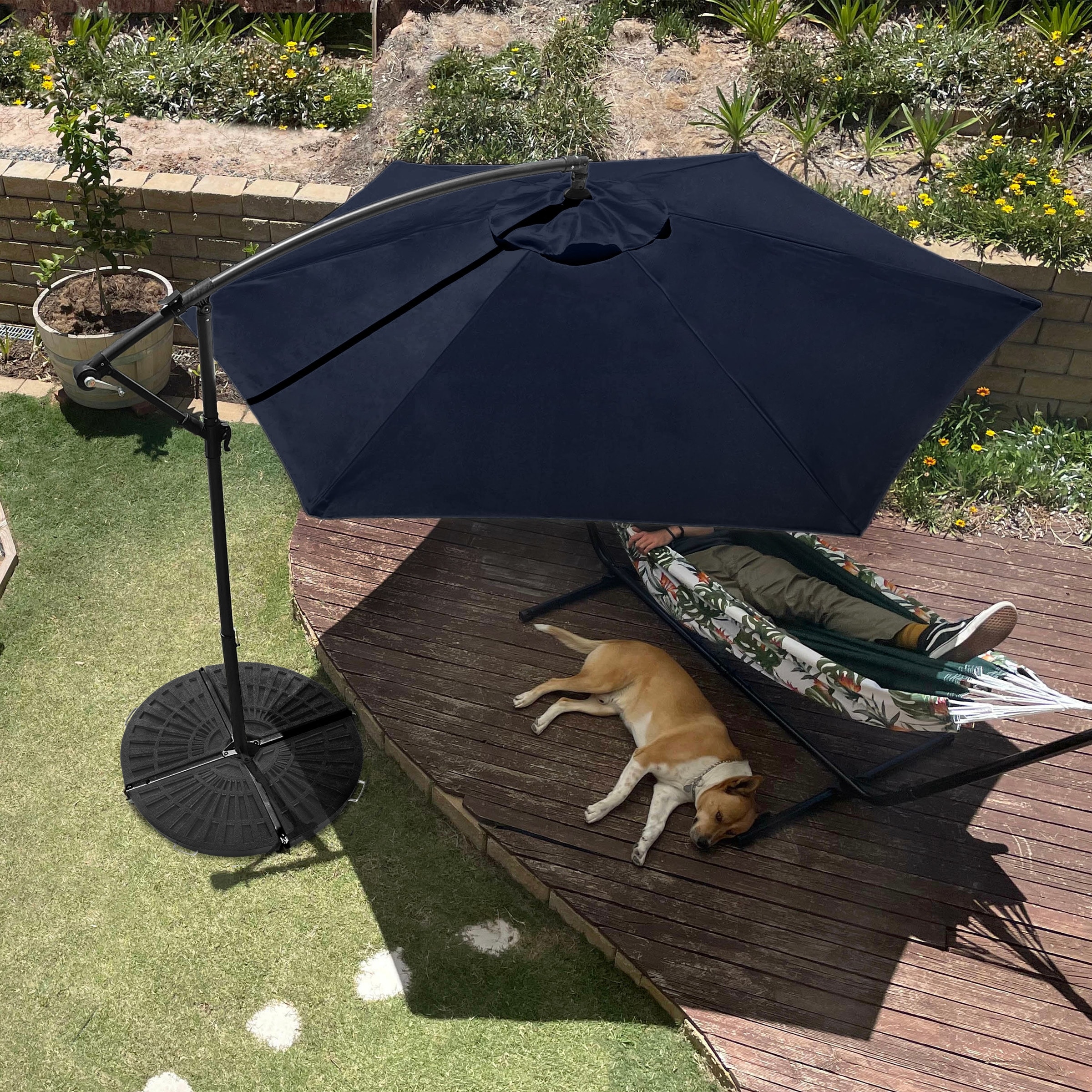 Blue New Products Cantilever-Offset Umbrellas - Bed Bath & Beyond