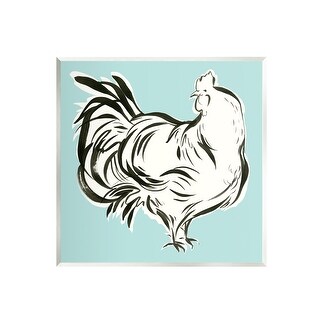 Stupell Abstract Hen on Blue Wall Plaque Art Design by Laura Marr - Bed ...