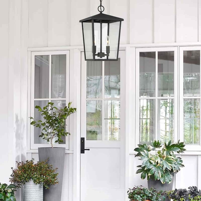 Acroma 2-light Modern Farmhouse Lantern Outdoor Pendant Lighting - On ...