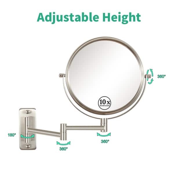 10x/1x Wall Mounted Magnifying Mirror Double-Side Mirrors for Wall ...