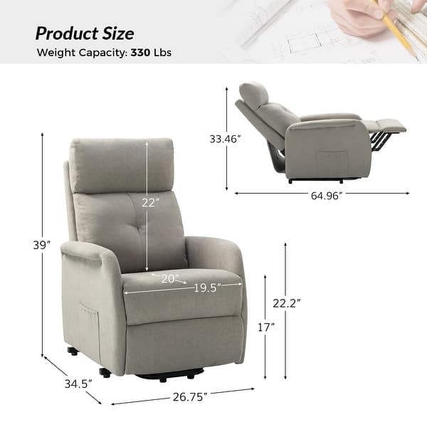 Elisa Power Remote Lift Assist Recliner Set Of 2 with Metal Base - Bed ...