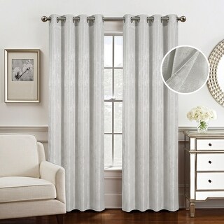 Roxy Two Tone Woven Window Curtain Panel Set - Bed Bath & Beyond - 40459027