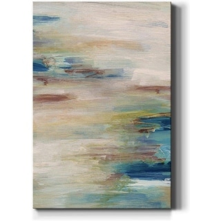Rustic Pale & Blue Meandering Coast Abstract Paintings - Bed Bath ...