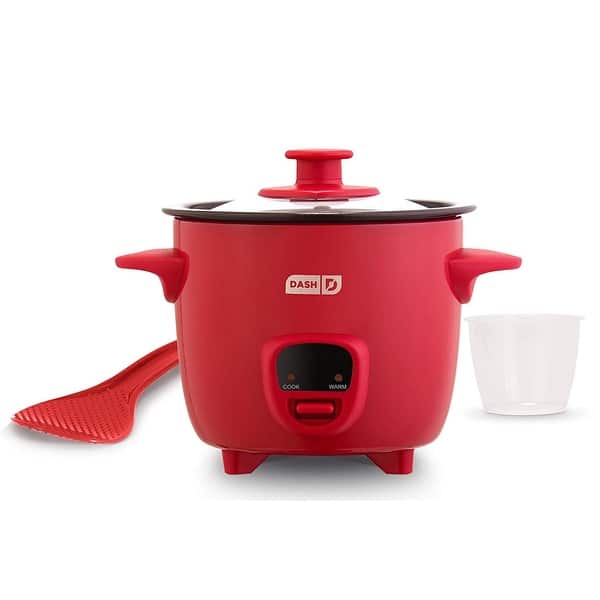 Dash Mini 16 Ounce Rice Cooker in Red with Keep Warm Setting - Bed Bath ...