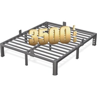10 Inch Full Bed Frame with Rounded Corners, Heavy Duty Steel, Noise ...