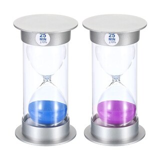 25 Minute Sand Timer, Sandy Clock Count Down Sand Glass, Blue, Purple ...