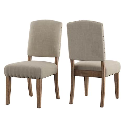 Beige Traditional, Upholstered Dining Chairs - Overstock