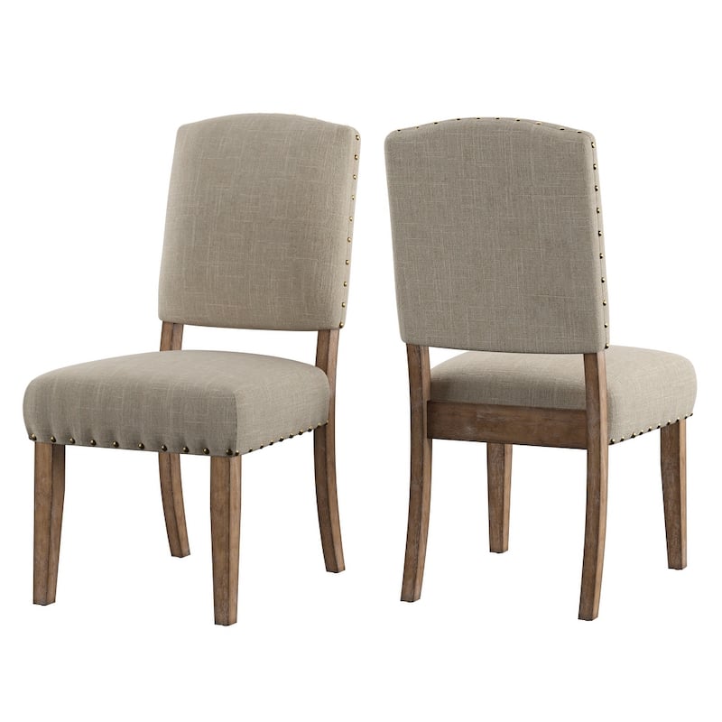 Beige Traditional, Upholstered Dining Chairs - Overstock