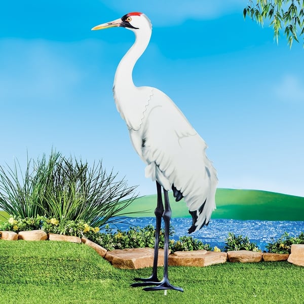 Realistic Whooping Crane Outdoor Garden Stake - NO SIZE - Bed Bath ...