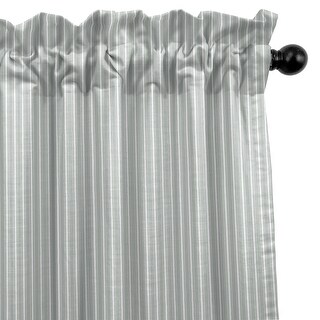 6ix Tailors Ruben Stripe Sage Pole Top Drapery Panels Set of 2 - Bed ...