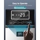 Euhomy CIM012300BS 350lbs. Black-Stainless Under Counter Ice Machine ...