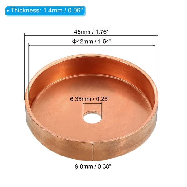 42mm Copper End Cap, 5 Pcs Pipe Fitting Sweat Plug Connection - Bed ...