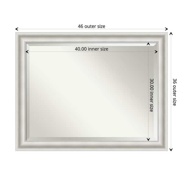 Beveled Bathroom Wall Mirror - Parlor White Frame - Bed Bath & Beyond ...