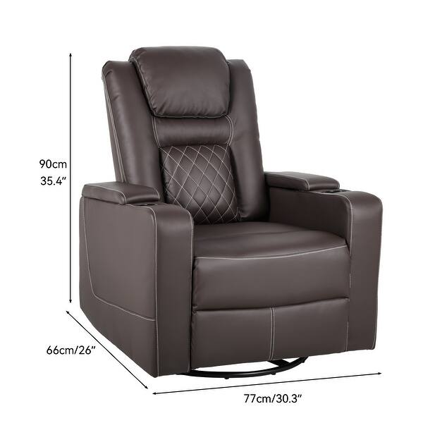 Swivel Glider Rocker Recliner with Cup Holders - Bed Bath & Beyond ...