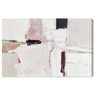 Dark Patch Abstract Wall Art Wrapped Canvas Print by Art Remedy - Bed ...