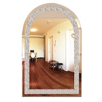 Sparkling Crystal Crush Diamond Arch Accent Mirror Wall Mounted - 23.6 ...