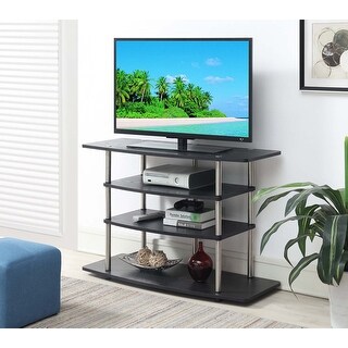 Designs2Go No Tools 46 inch Wide Highboy 4 Tier TV Stand, Black - Bed ...