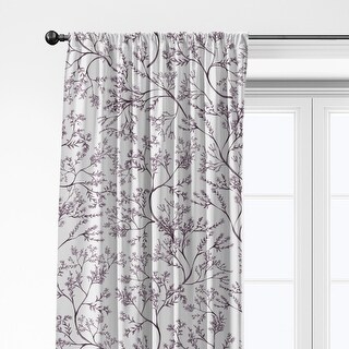 Tinsley Plum Cotton Simple Top Pocket Drapery Panel Set of 2 - Bed Bath ...