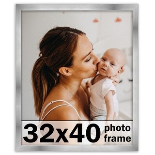 32x40 Frame Stainless Steel Silver Picture Frame - Modern Photo Frame ...