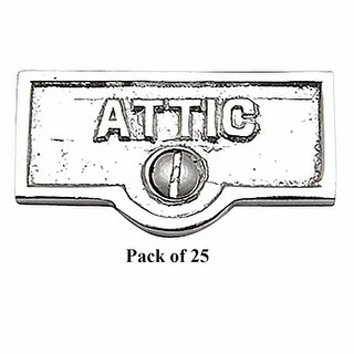 25 Switch Plate Tags ATTIC Name Signs Labels Chrome Brass | Renovator's ...