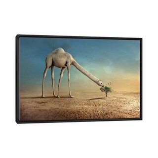 iCanvas "Camel And Tree" by Sulaiman Almawash Framed - Bed Bath ...
