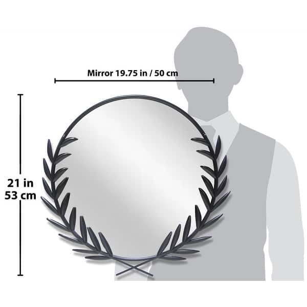 Emperor Traditional Round 22 inch Decorative Wall Mirror - 22 x 2 x 21 ...