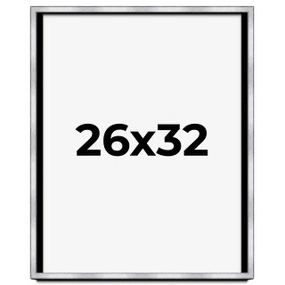 26x32 Shadow Box Frame Silver | 1.375 Inches Deep Real Wood - Bed Bath ...