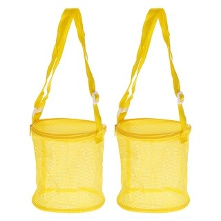 2pcs Mesh Beach Bag, Sea Shells Mesh Tote Sand Boxes Nets Bags, Yellow ...
