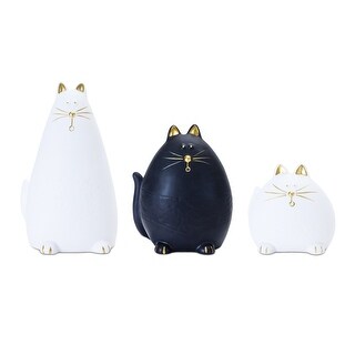 Set of 3 Assorted Cat Tabletop Figurines 6.5" - Bed Bath & Beyond ...