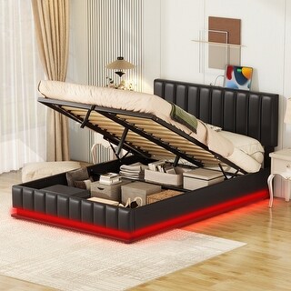 Full Size Hydraulic Storage System Bed with Sockets and USB Ports ...