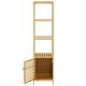 Bamboo Bathroom Rack 5-Layer Multifunctional Adjustable Shelf Natural ...