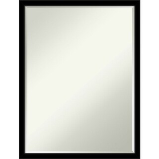 Petite Bevel Bathroom Wall Mirror - Jet Black Frame - Jet Black - 19 x ...