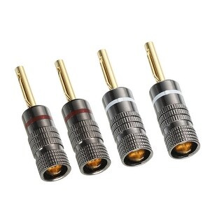 Banana Plugs Jack Connector Pin Plug Closed Screw Type 3.5mm Gold ...