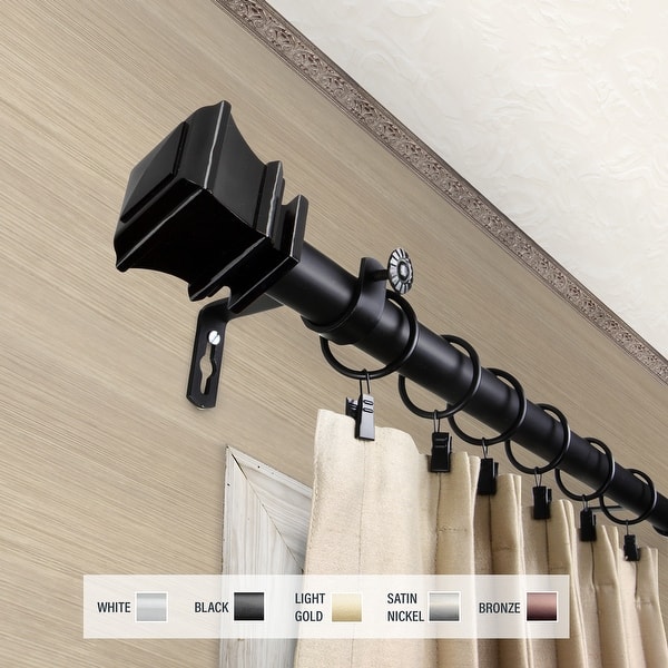 InStyleDesign Savre 1 inch Diameter Adjustable Curtain Rod - On Sale ...
