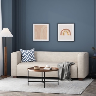 Tuxedo Arms Loveseat Sofa with Block Legs - Bed Bath & Beyond - 41690037