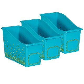 Teacher Created Resources Teal Confetti Plastic Book Bin, Pack of 3 ...